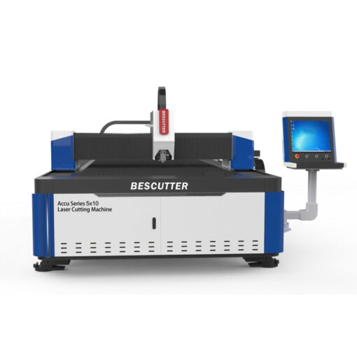 1,000 watt 5' x 10' BesCutter Accu fiber laser metal sheet cutting