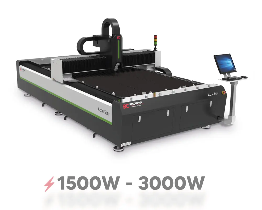 5' x 10' BesCutter Accu Star Metal Sheet Fiber Laser