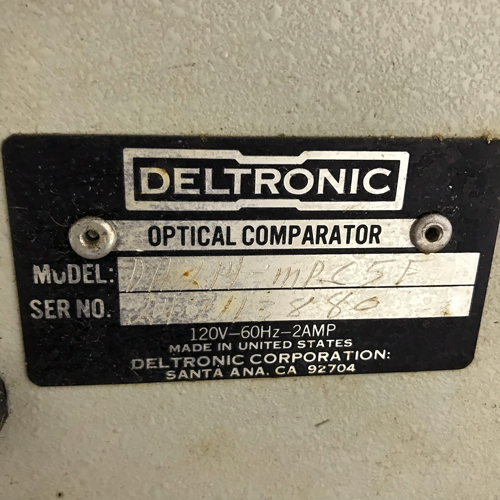 14″ Used Deltronics Optical Comparator Model DH214